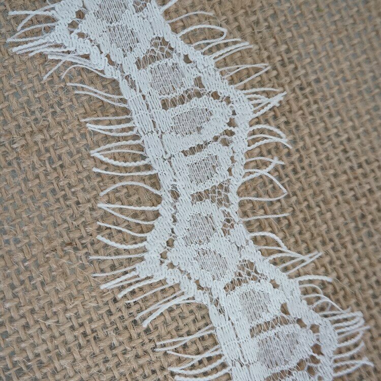 Кружево реснички (французское кружево "шантильи") шир.50мм цв. белый (2 шт по 3 метра)