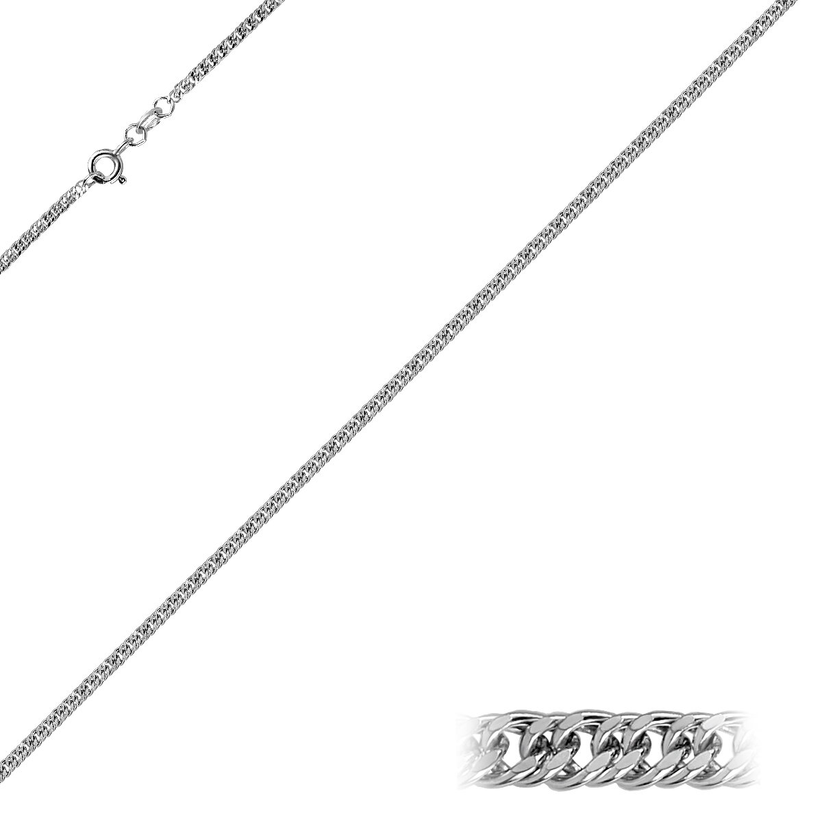 Цепь серебро, 925 проба, родирование