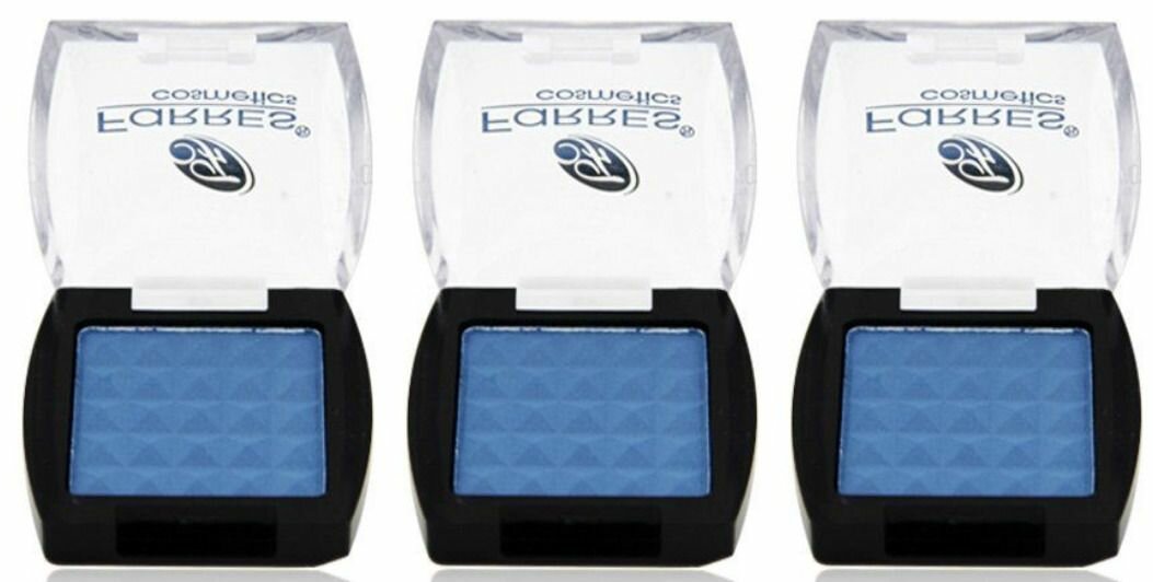 Farres cosmetic Тени для век перламутровые, №49 Яркий сине-сиреневый, 3 шт