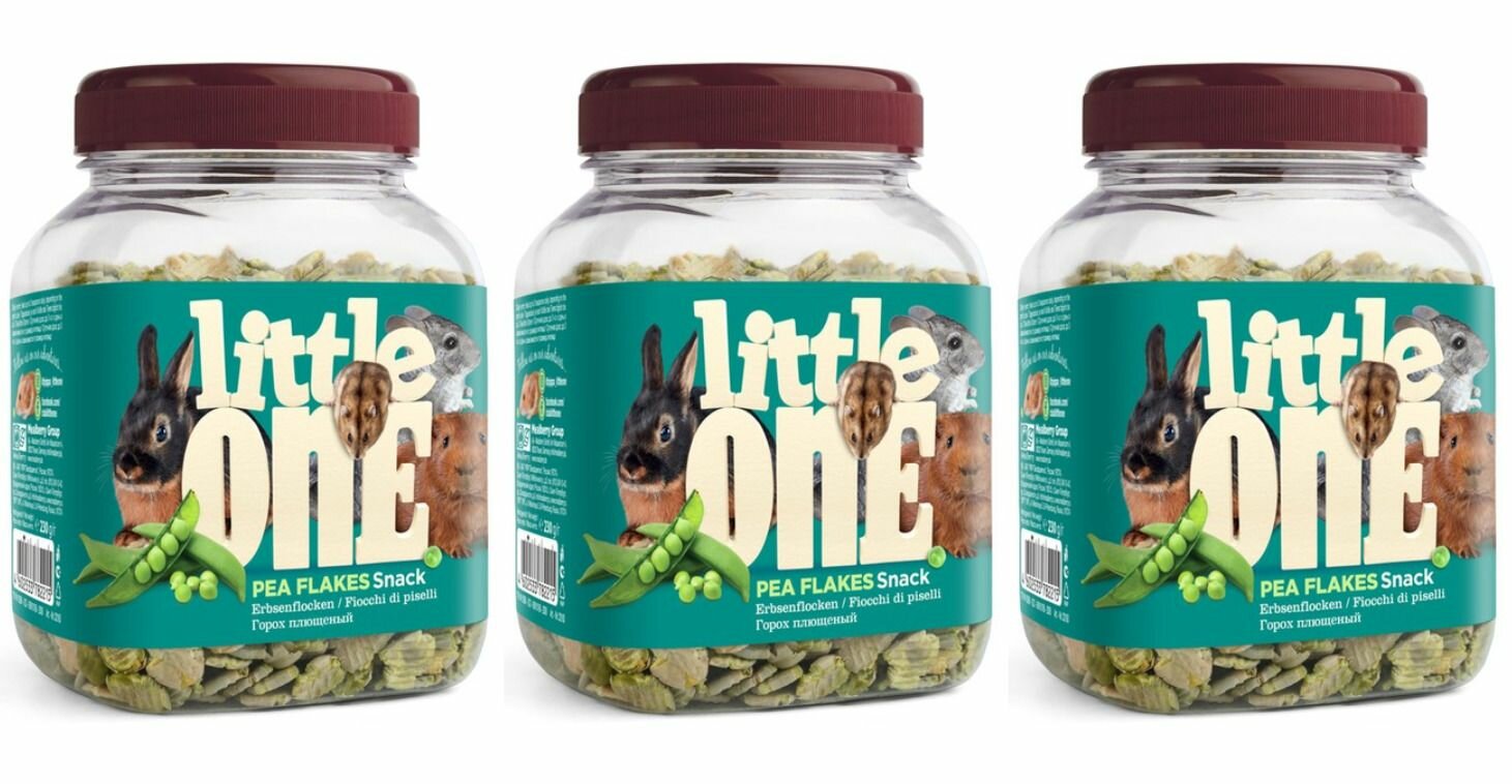 Little One Лакомство для грызунов Плющенный горох, 230 г, 3 шт