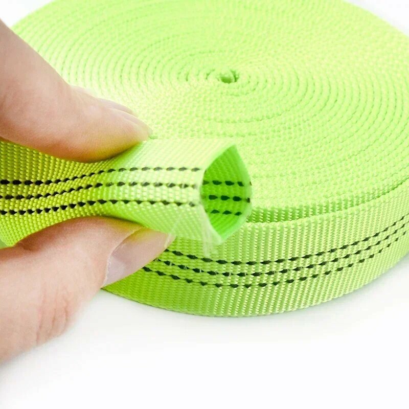 Meetee Нейлоновая трубчатая лента 25 мм светоотражающая 2-10 м Зеленый, FruitGreen, 25mm-5Meters