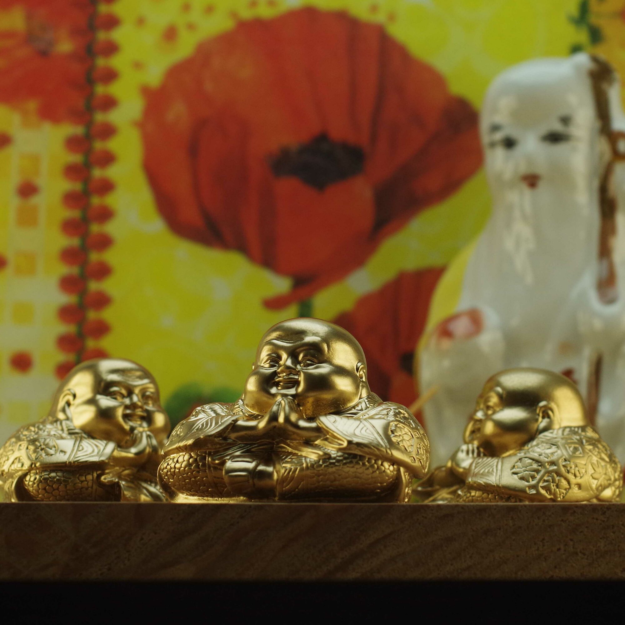 Фигурка для чайной церемонии На чабань Статуэтка Будда gold