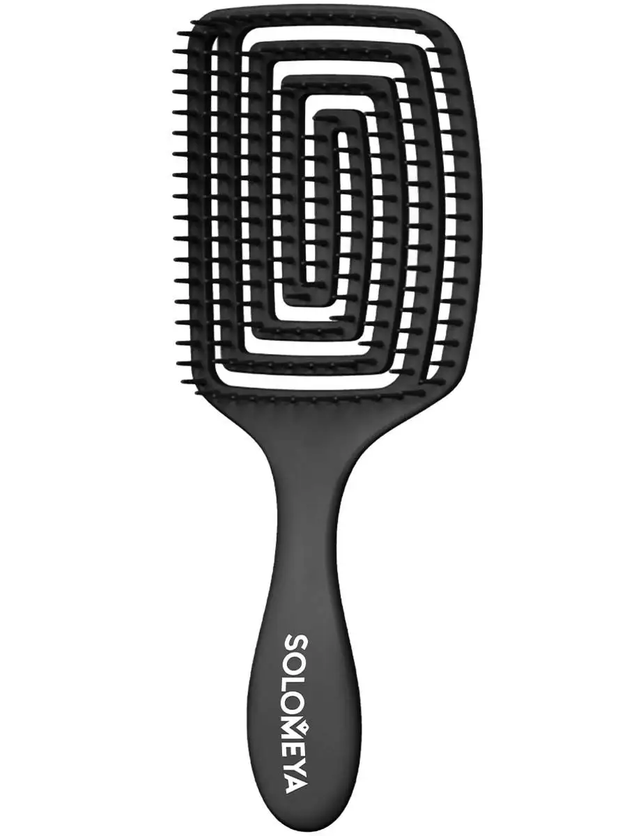 Solomeya Wet Detangler Brush Rectangular Grape / Расческа для сухих и влажных волос с ароматом винограда MZ005