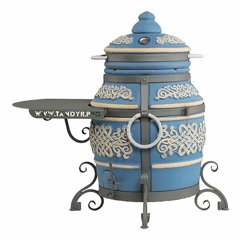 Тандыр "ЭКОтандыр-Тамерлан" со столиком, морская волна