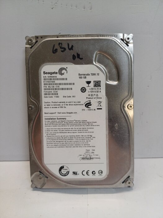 Жесткий диск 3.5" 160Gb Sata Seagate Barracuda ST3160318AS