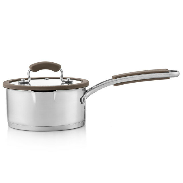 ESPRADO Sense ковш 1,5 л 16 см из нержавеющей стали с индукцией и стеклянной крышкой