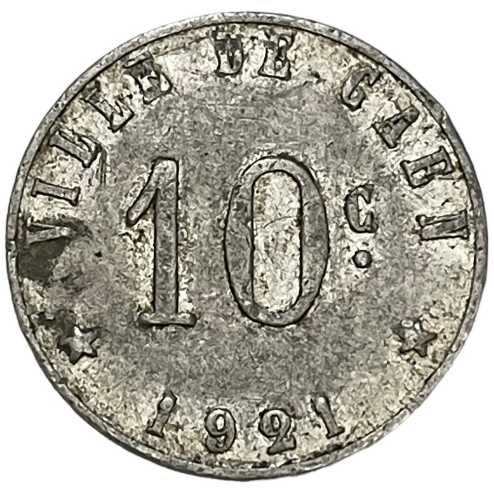 Франция, Кан 10 сантимов 1921 г.