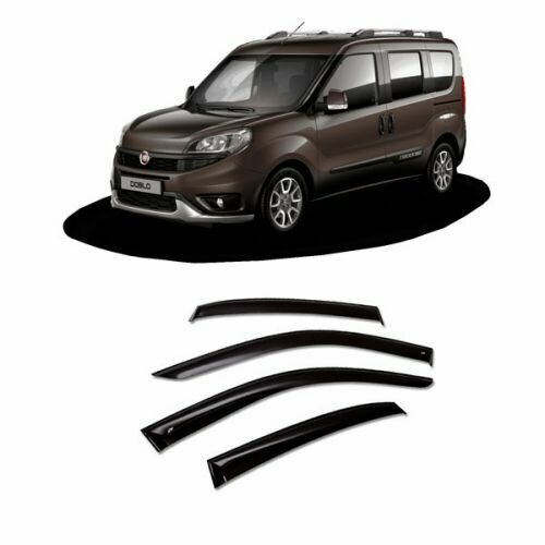 Дефлекторы боковых окон 2шт FIAT Doblo Фиат Добло (2001- 2005) дефлекторы окон