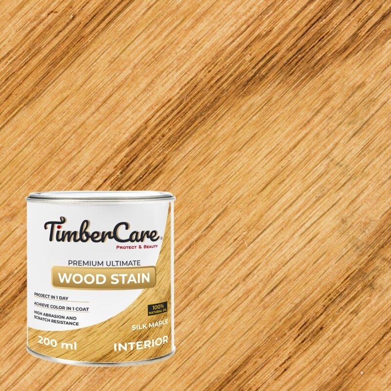 Масло 2 в 1 TimberCare Wood Stain тонирующее, высокой прочности 350021 Шелковистый клен 0,2л