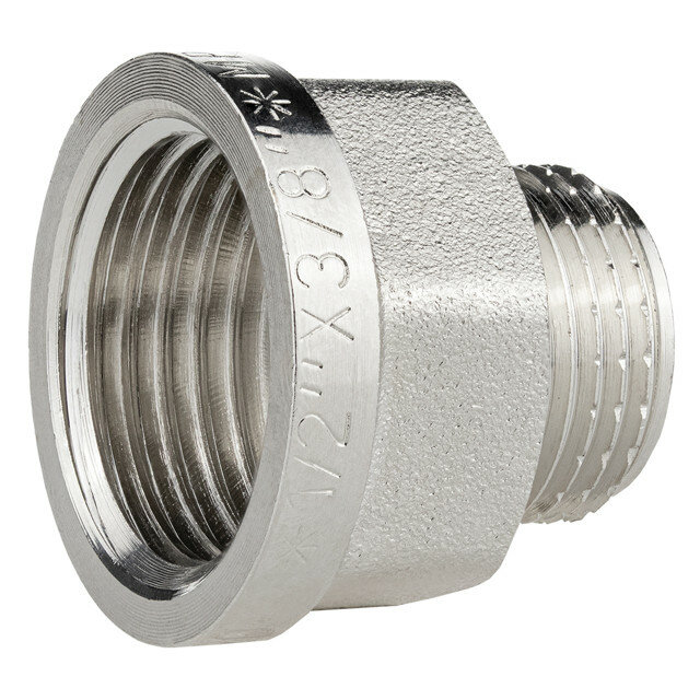 MPF переходник с ребордой 1/2 ВР х 3/8 НР под прокладку для трубопровода и уплотнение