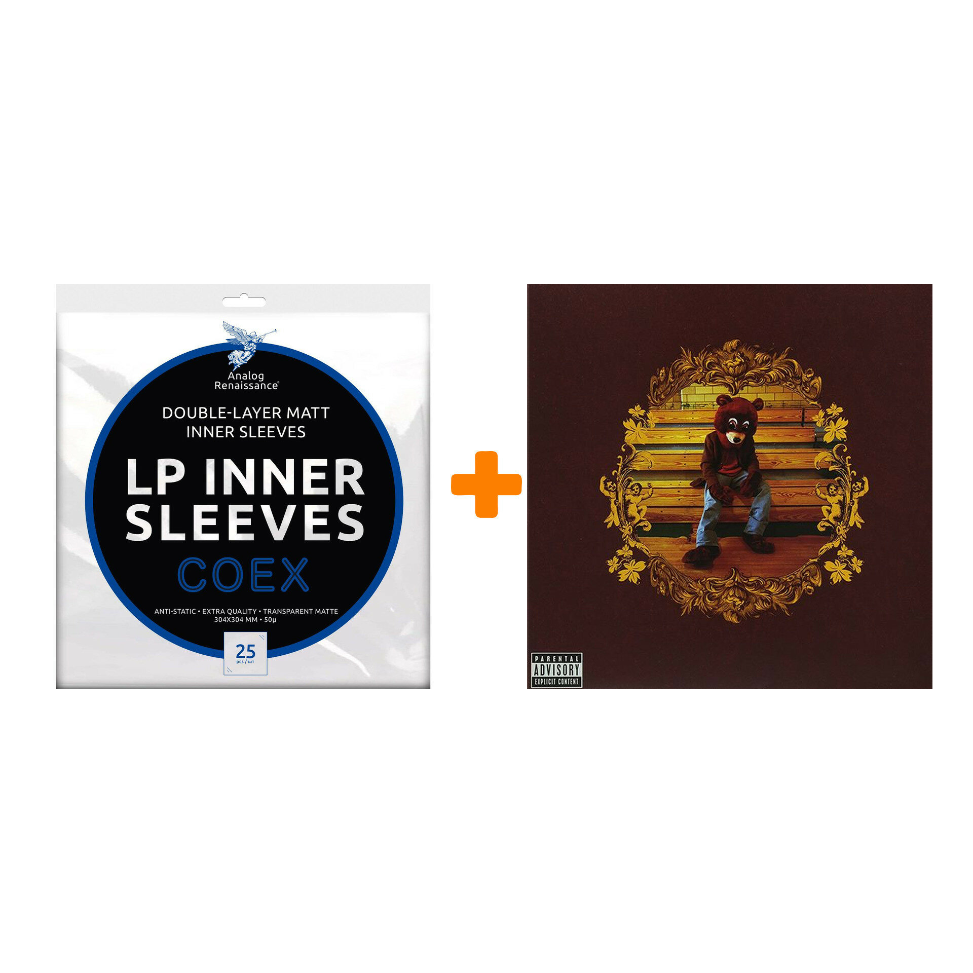 WEST KANYE College Dropout 2LP + Конверты внутренние COEX для грампластинок 12" 25шт Набор
