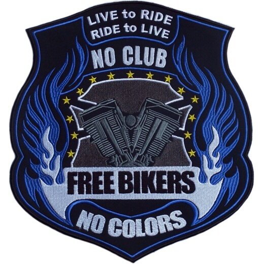 Нашивка FREE BIKERS синяя