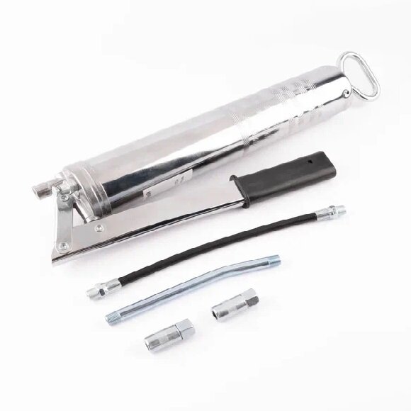 Шприц для смазки рычажно-плунжерный "Топ Авто", профессиональный, для одной руки, 1000 мл, с автофиксатором, черный, 30010