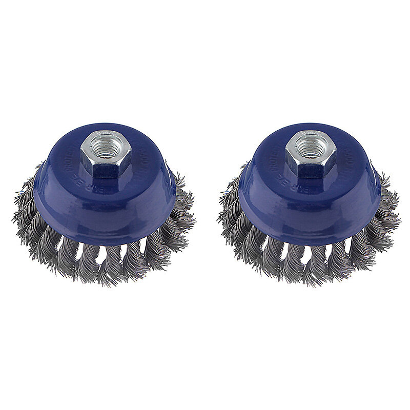 Корщетка для УШМ Практика витая жесткая чашеобразная d90 мм M14 (2 шт.)