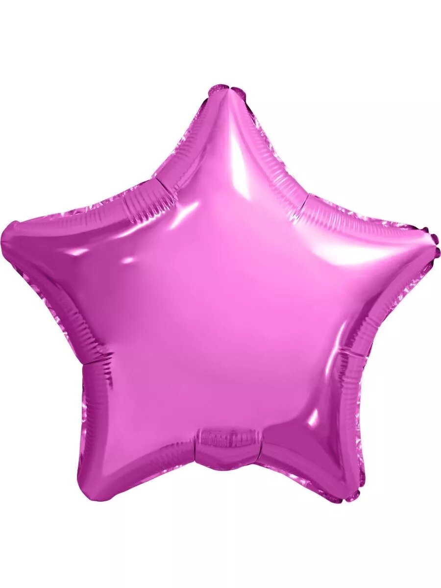 Звезда Розовый, фольгированный шар (19"/48 см ) 1 шт. / AGURA, Россия