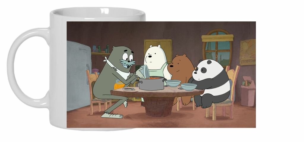 Кружка Вся правда о медведях/ We Bare Bears №13, Кружка-хамелеон