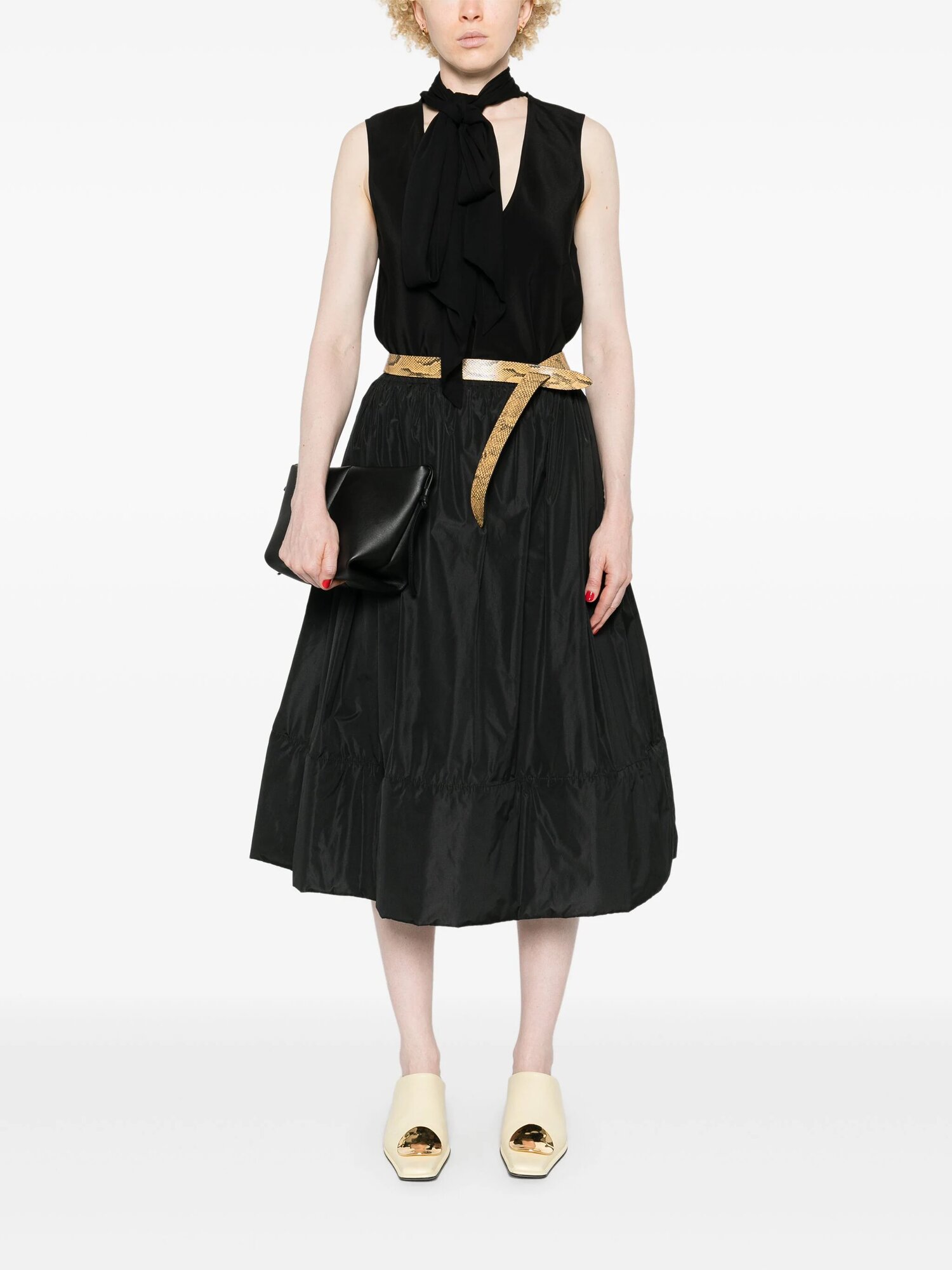 Юбка FABIANA FILIPPI A-line midi skirt, размер 38, черный — фото 1