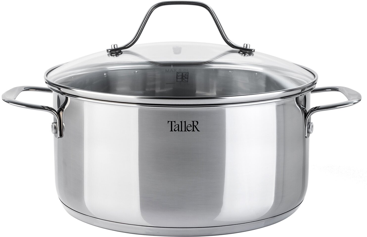 Кастрюля с крышкой TalleR, нерж. сталь, d=24см, 5,0л (TR-11084)