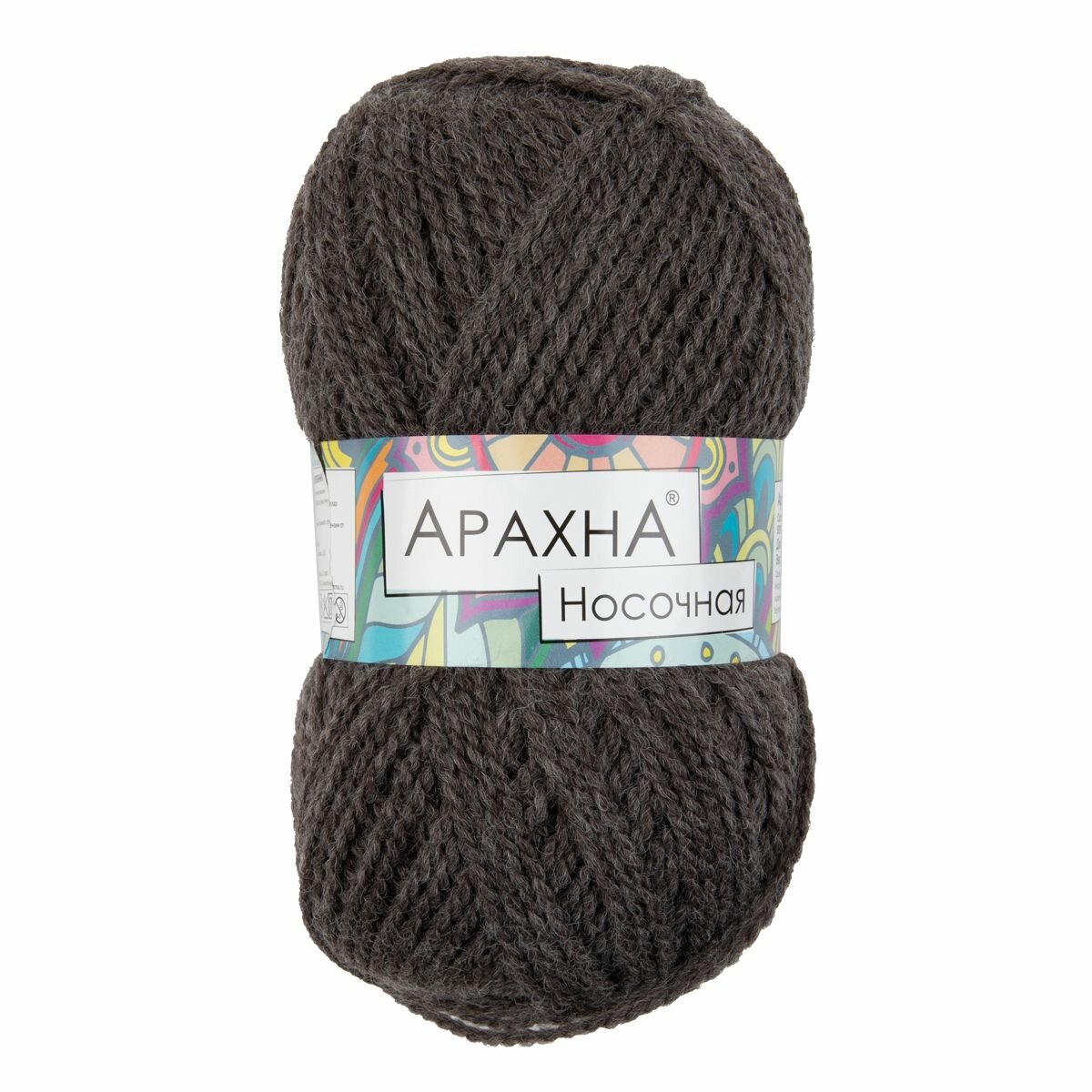 Пряжа Arachna "Носочная" 50% шерсть, 50% акрил 5 мотков 100 г 250 м №03 т. натуральный