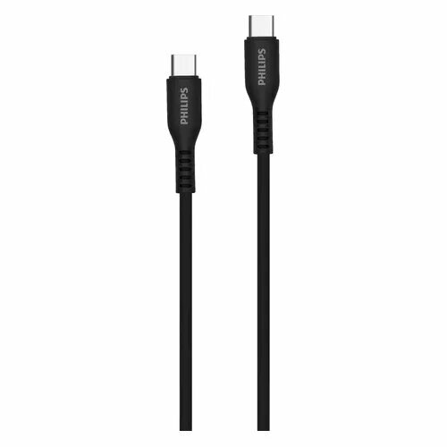Кабель Philips DLC8601, USB Type-C (m) - USB Type-C (m), 1.2м, в оплетке, черный