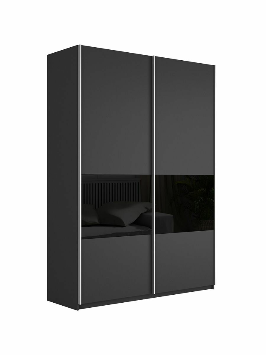 Прайм (3 секции) ДСП/черн стекло