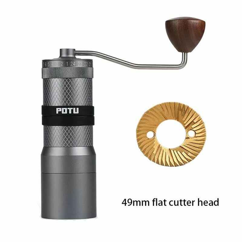 Кофемолка ручная, POTU PD, Портативный, высокого качества,30g Серый