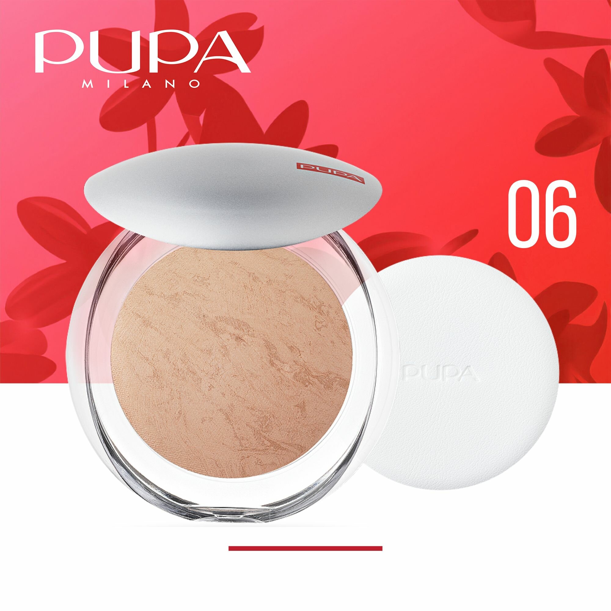 PUPA Пудра запеченная Luminys Baked Face Powder, тон 06 бисквит