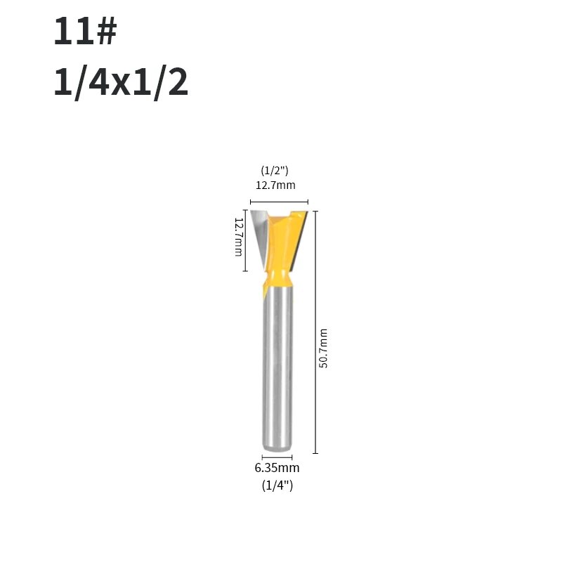 YUSUN 6 мм 6,35 мм хвостовик ласточкин хвост шарнир фреза 14 градусов деревообрабатывающий фрезерный станок для гравировки бит торцевая фреза 6.35x12.7