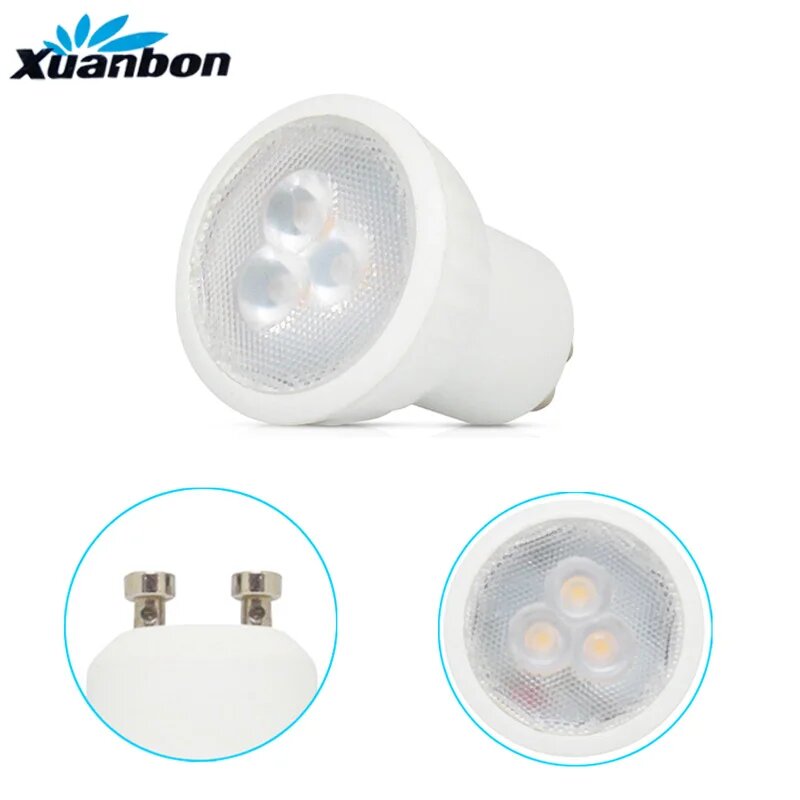 Светодиодная лампа XUANBONLIGHTING GU10 MR11 3 Вт Natural white 4000K, 3W No Dimmalbe