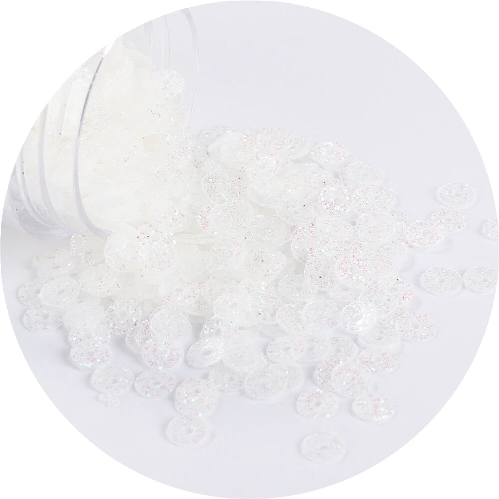 Блестки isequins 2/3/4 мм, 10 г Белый, 2mm 4000pcs, 47 White