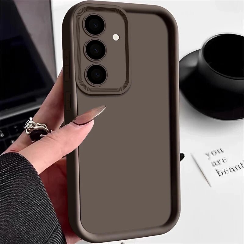 Яркий Силиконовый Чехол Для Samsung S25 S24 S21 FE S23 S22 Ultra Plus A56 A26 A36 A17 A55 A34 A15 A35 A53 A54 A16 - Противоуд.