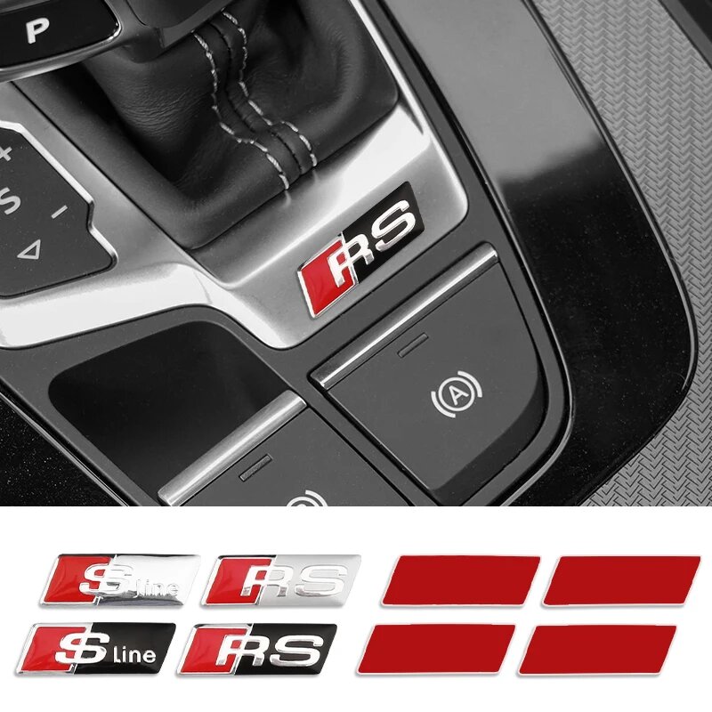 1 шт. наклейка на руль автомобиля для Audis Sline RS TT A3 A4 A5 A6 S4 S5 S6 S7 Q3 Q5 Q7 C5 C6 B7 B8 8p 8v автомобильные аксессуары Стайлинг For RS Silver