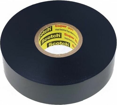 Лента 3M SCOTCH SUPER 33+ электроизоляционная W 19мм L 20м Thk 0,178мм черный 1 шт