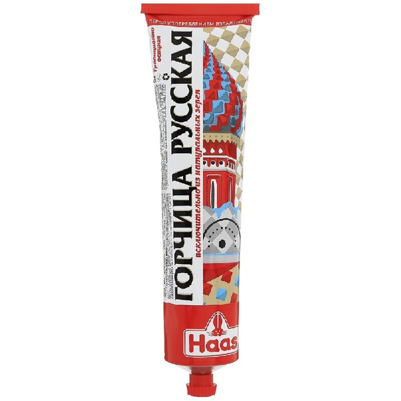 Горчица HAAS Русская острая /тюбик/ 170г