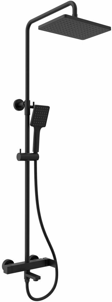 Душевая система Kaiser Cube 01582-9 260x188 мм, со смесителем, черный матовый