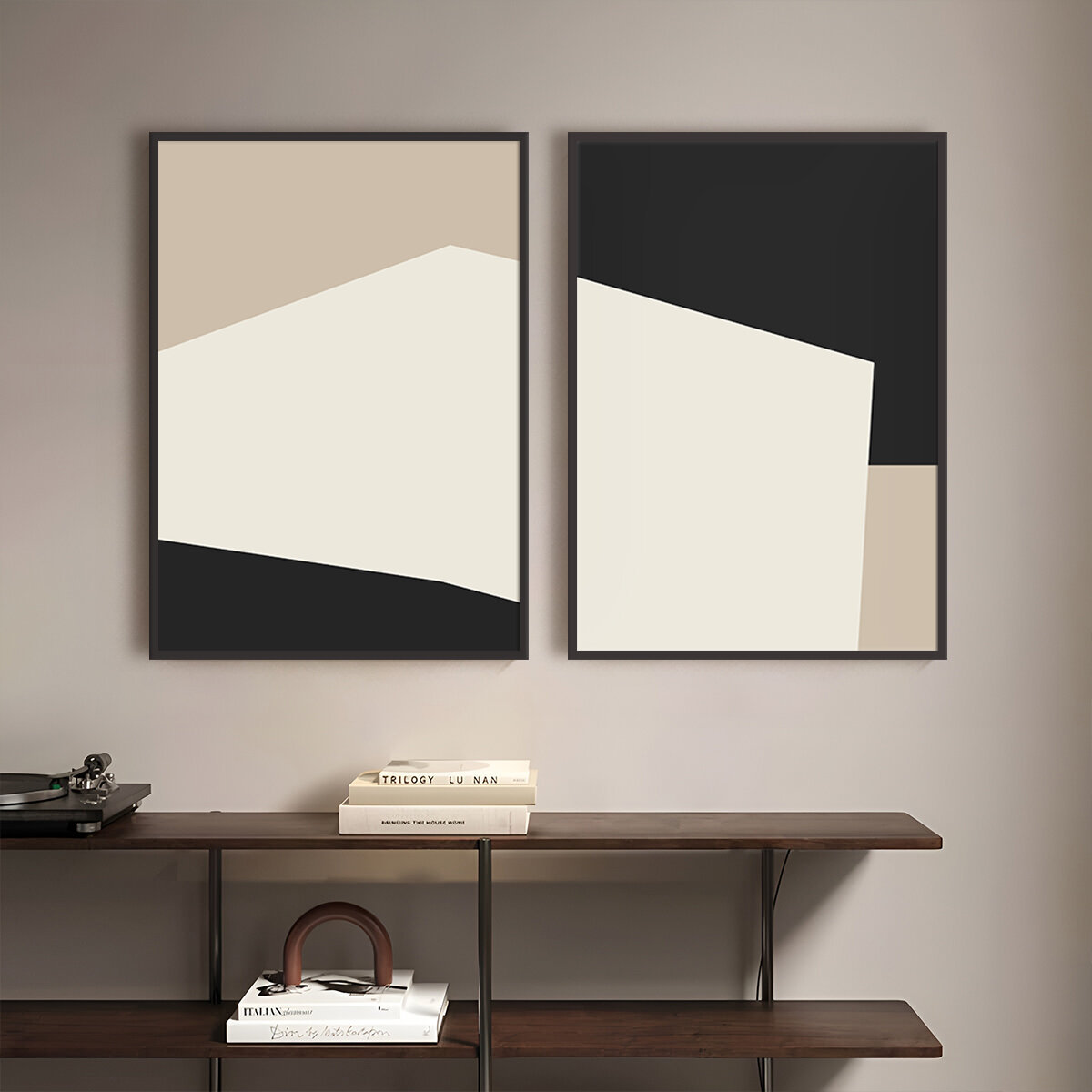 Постер 2 шт 30х40 без рамки "Пара простых абстракций" набор картин для интерьера