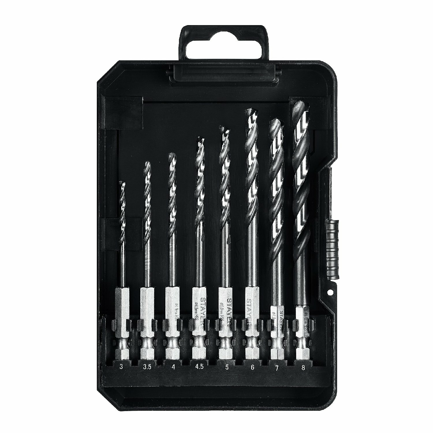 Набор сверл по металлу STAYER НЕХ-1/4 8 шт 3-8мм IMPACT READY для винтовертов с крестообразной подточкой