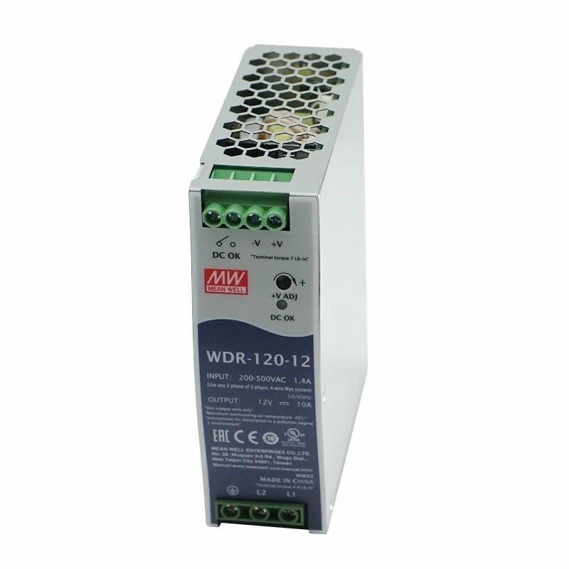 Источник питания AC-DC на DIN-рейку Mean Well WDR-120-12