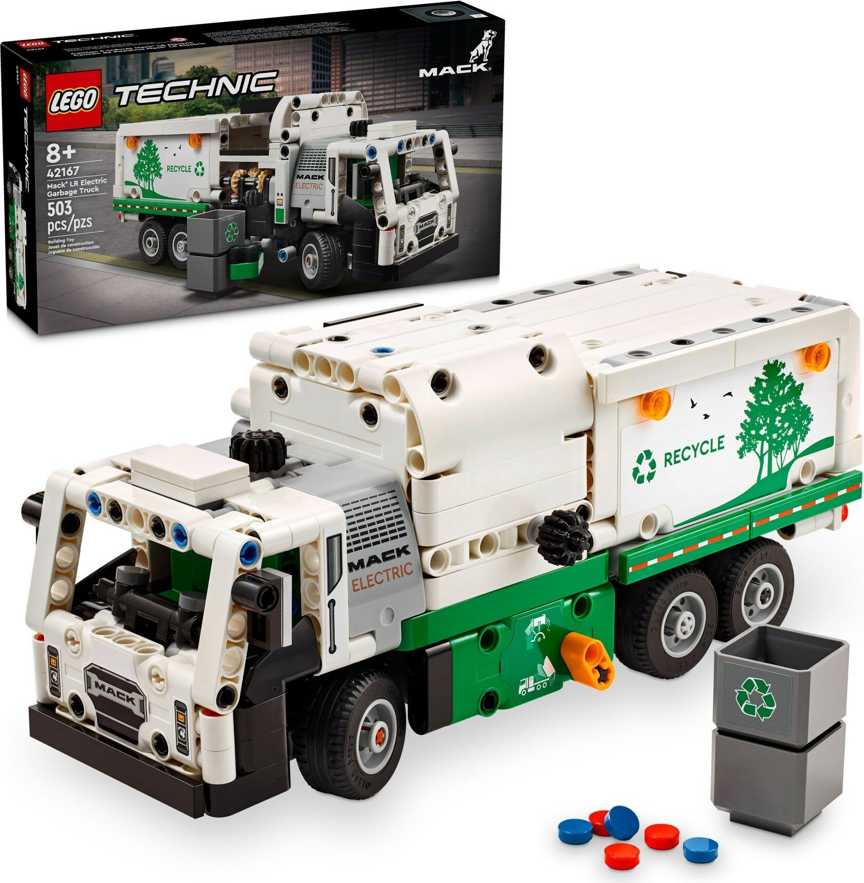LEGO 42167 Электрический мусоровоз Mack LR