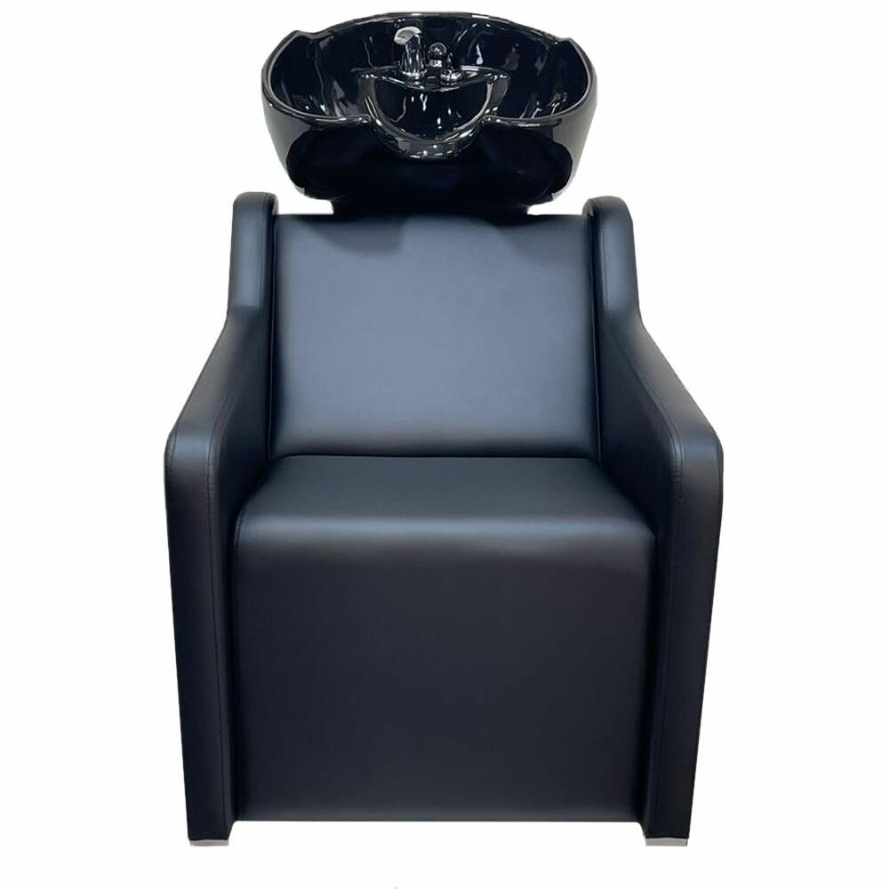 Парикмахерская мойка "Groan", черный цвет, черная глубокая раковина