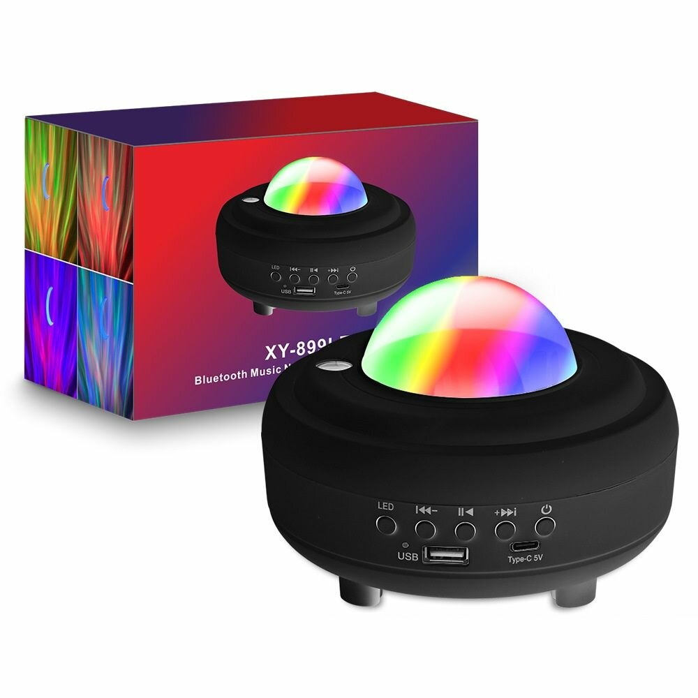 Беспроводная Bluetooth-Колонка Moon Night, RGB-стробоскоп, лазерный проектор, лампочка, атмосфера, подарок для друга