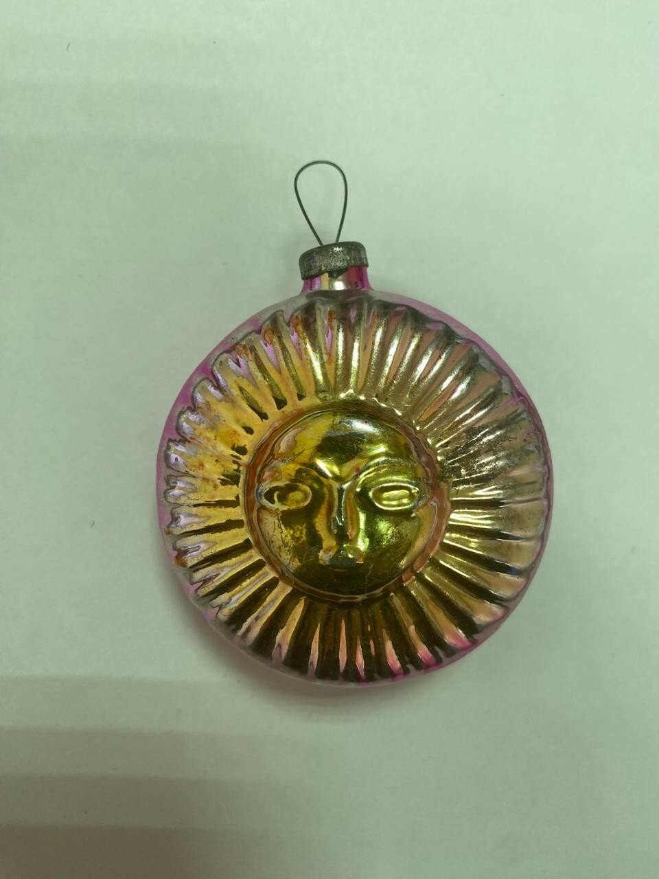 Игрушка на елку Солнце 8см Винтаж из СССР