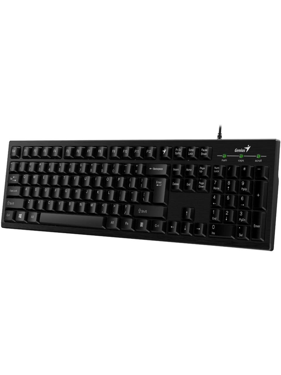 Клавиатура проводная Genius Smart KB-101 (SMART KB-101) черный - мембранная, клавиш - 105, USB