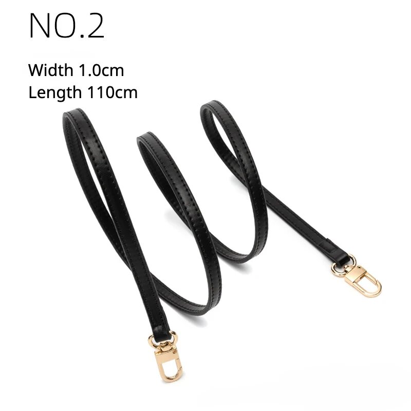 Ремень для сумки LV Pochette, аксессуары для сумок, плечевые ремни, сменный Черный, Black 110cm