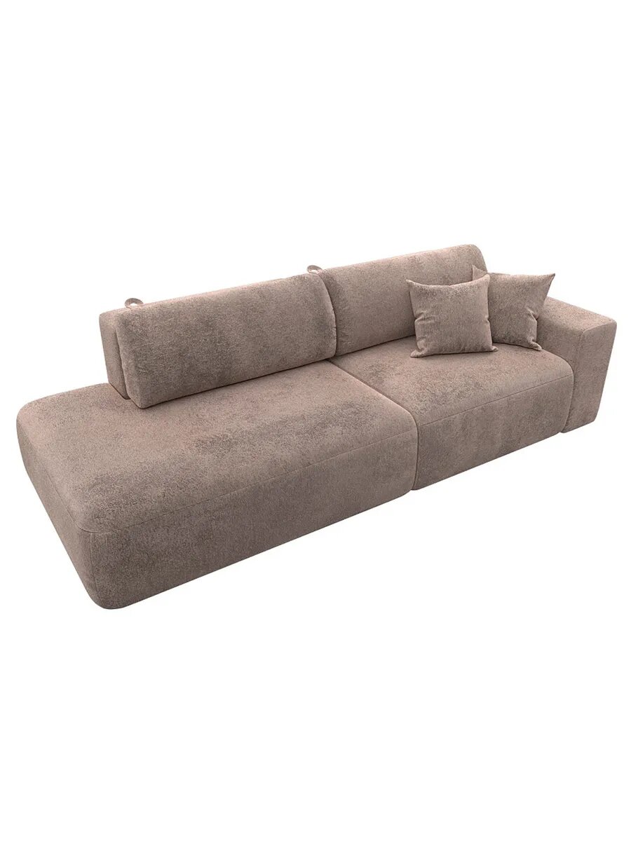 Диван прямой Столица со спальным местом 194х160 см, пружинный матрас, ящик для белья, подлокотник справа, велюр