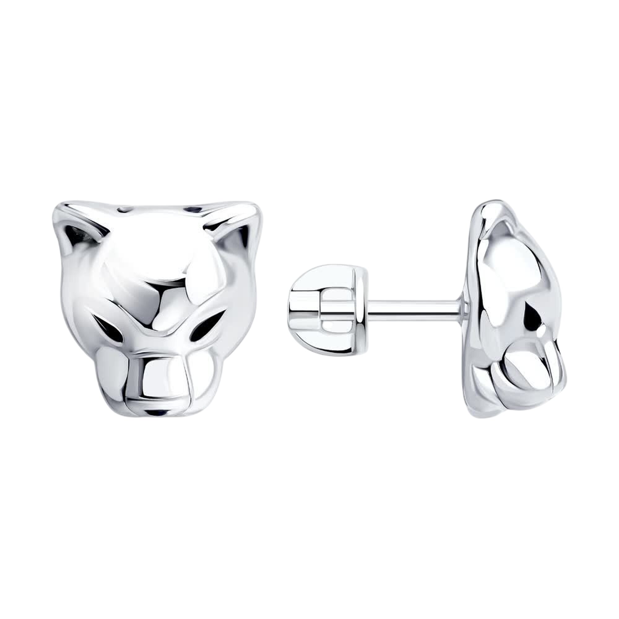 Серьги, серебро, 925 проба, родирование