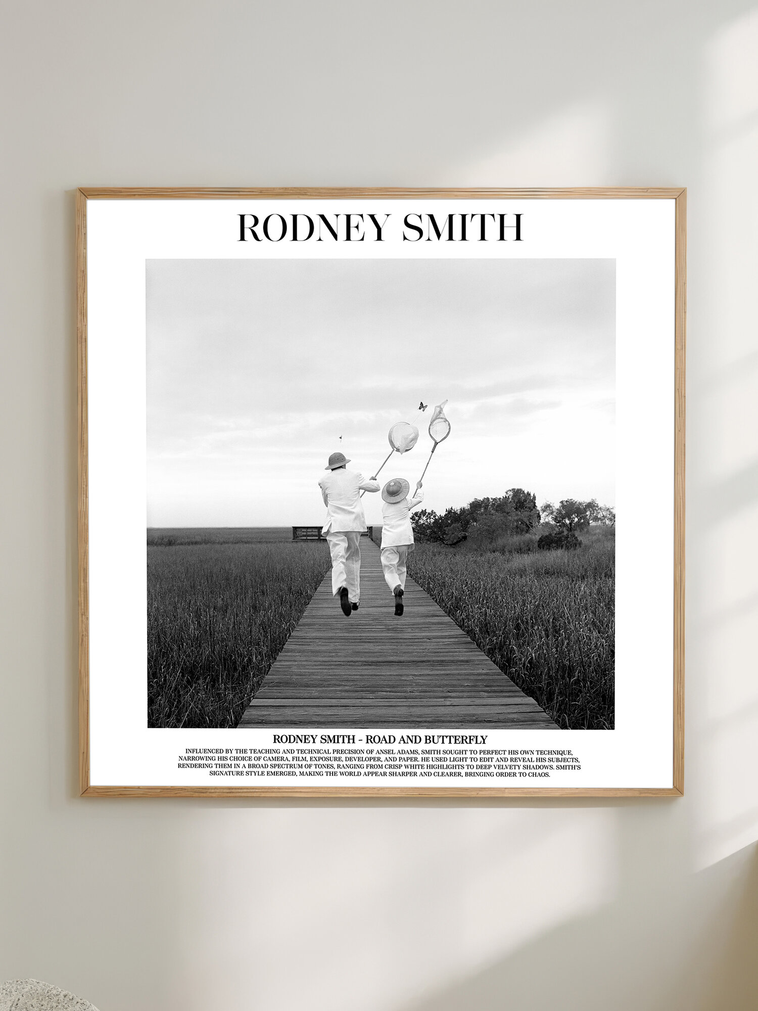 Постер Родни Смит - Бабочка, 30х30, фотография для интерьера Casa Paterna черно-белый