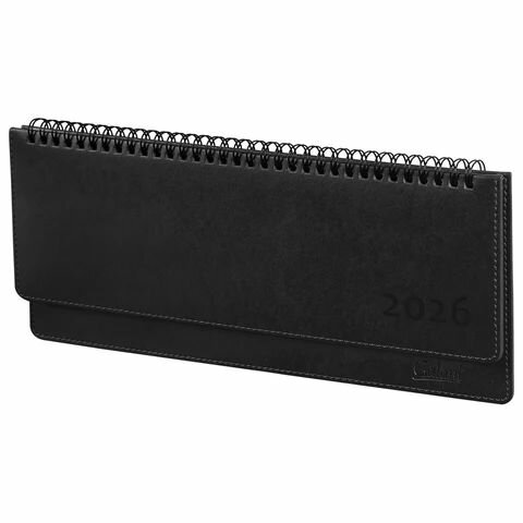 Планинг датированный 2026 305х140 мм GALANT "Ritter", под кожу, черный, 117238