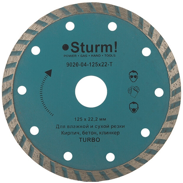 Диск алмазный STURM 9020-04-125x22-T турбо
