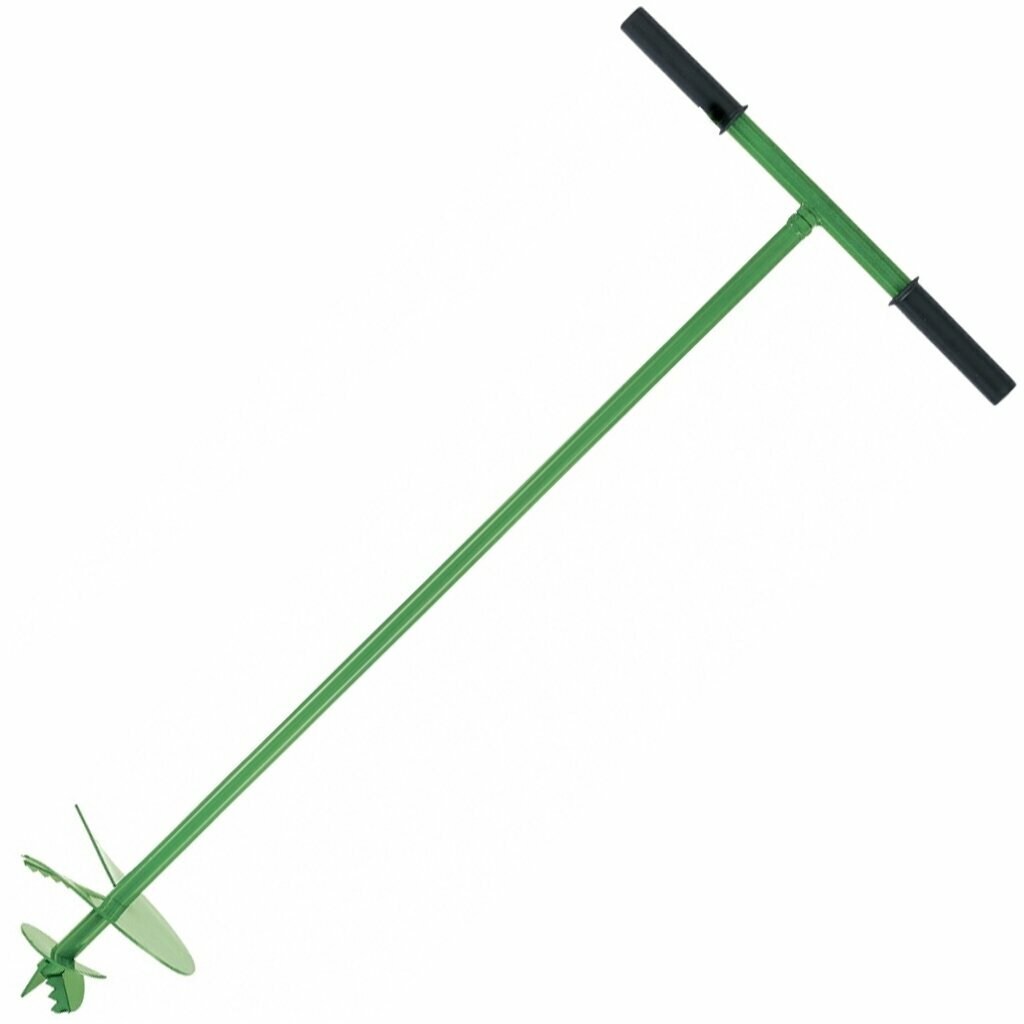 Бур садовый ручной шнековый 150 мм, глубина 1 метр, под столбы, посадку растений, стальной ямобур дачникам и огородникам